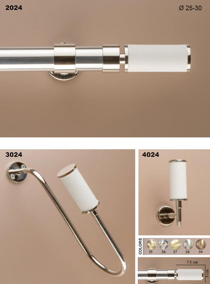 GM-2024 ΜΟΝΕΤΡΝΟ ΚΟΥΡΤΙΝΟΞΥΛΟ ΜΕ ΔΕΡΜΑ | Elegant Deco